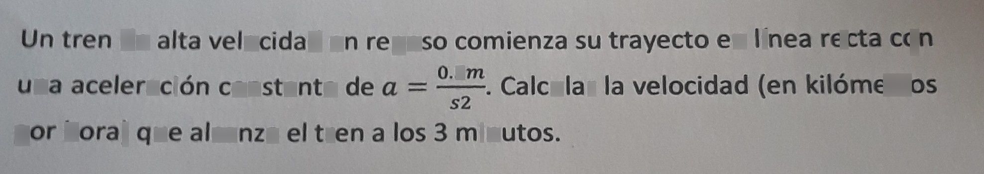 Un tren de alta velocida... | Descubre cómo resolverlo en QANDA